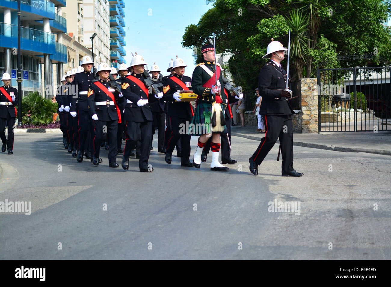 Gibraltar - 26th October 2014 - The British Royal Marines celebrated ...