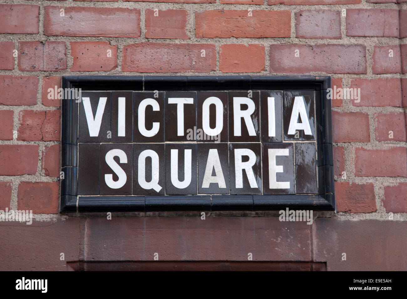 Victoria Square Street Sign, Belfast, Northern Ireland Stock Photo - Alamy