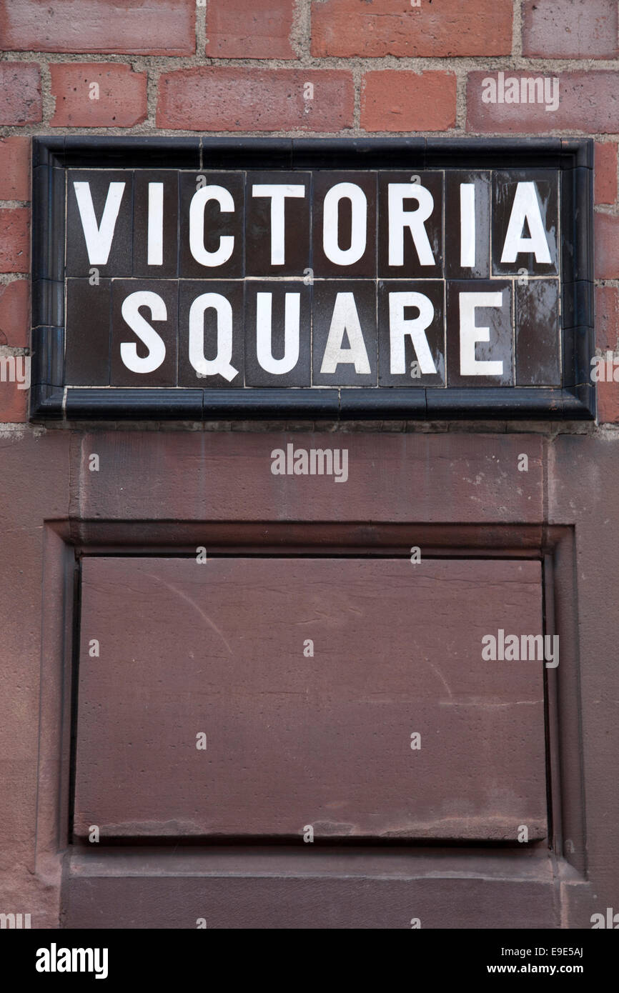 Victoria Square Street Sign, Belfast, Northern Ireland Stock Photo - Alamy