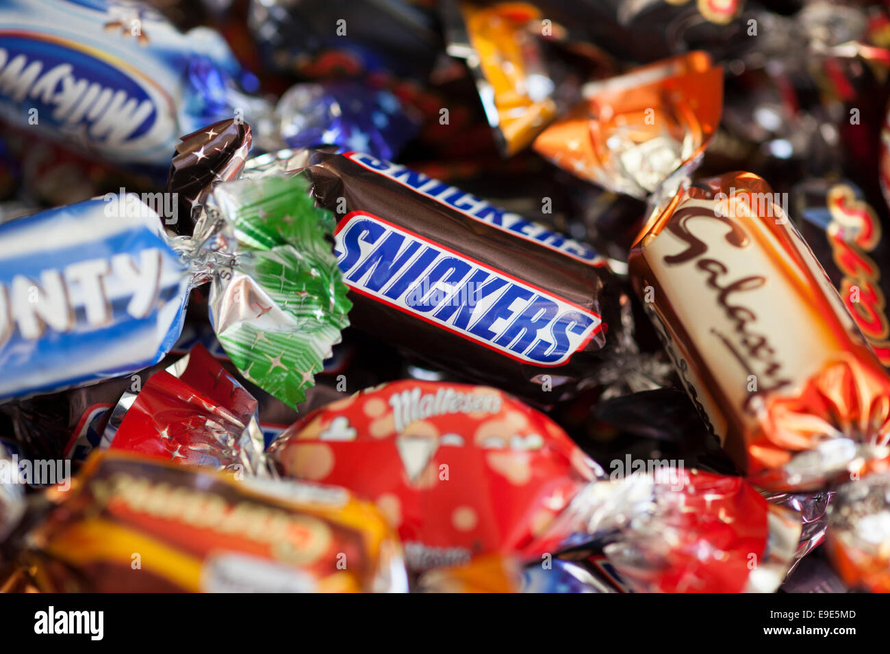 Paphos, Cyprus - December 19, 2013 Snickers, Mars, Twix, Milky Way ...