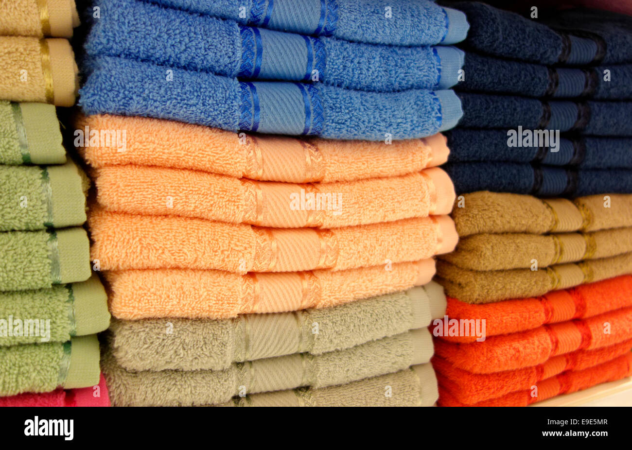 Stacks of towels Stock Photo - Alamy