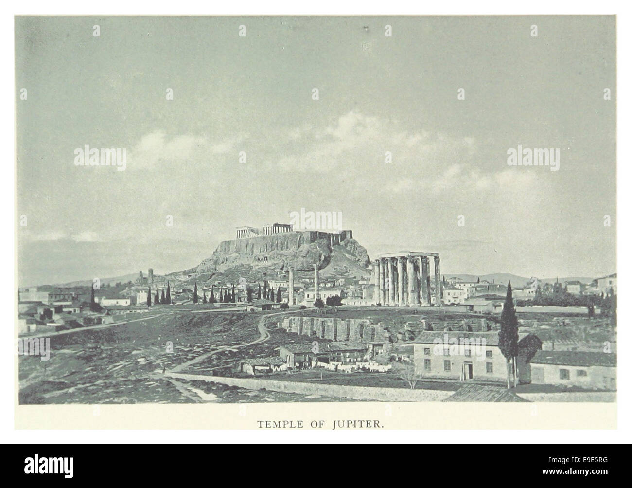 An 1895 illustration of the Temple of Jupiter, reflecting the classical ...