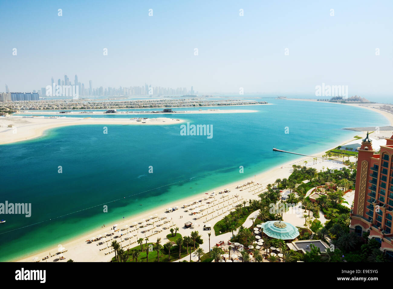 View on Jumeirah Palm man-made island, Dubai, UAE Stock Photo - Alamy
