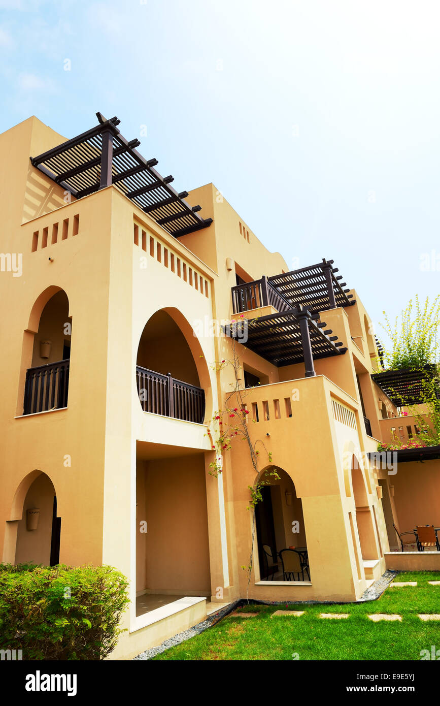 The arabic style villas in luxury hotel, Fujairah, UAE Stock Photo - Alamy