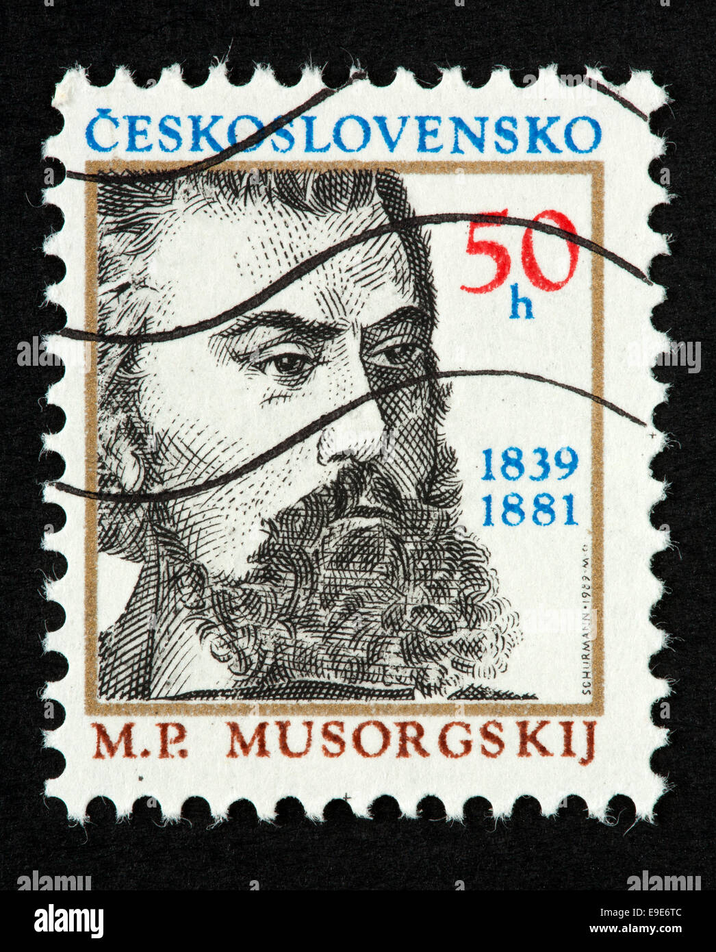 Czechoslovakian postage stamp Stock Photo - Alamy