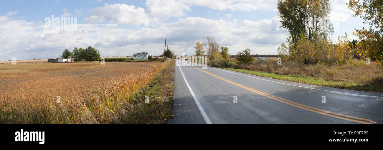 Quebec Road in the Autumn Stock Photo - Alamy