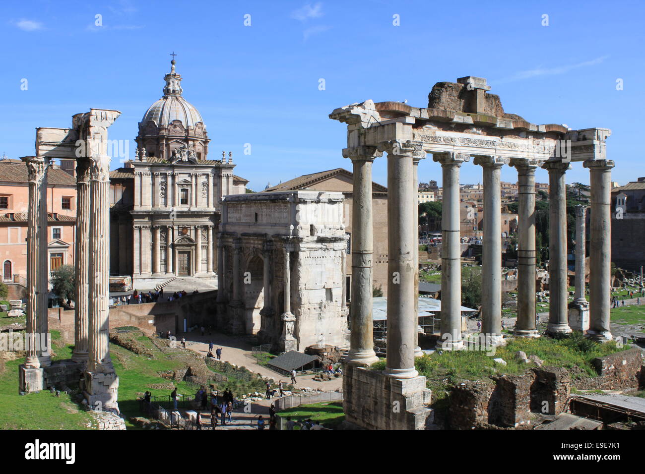 Landscape view of the Roman Forum in Rome, Italy Stock Photo - Alamy