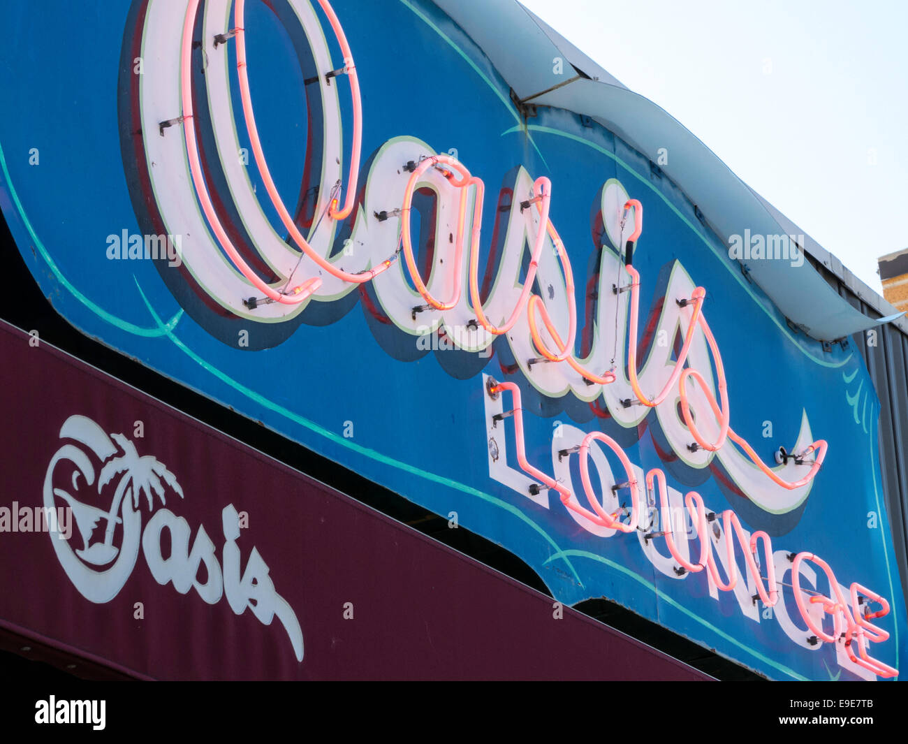 Throwback neon script sign hi-res stock photography and images - Alamy