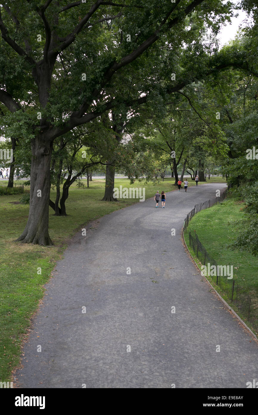 Walkway in Central Park Stock Photo - Alamy