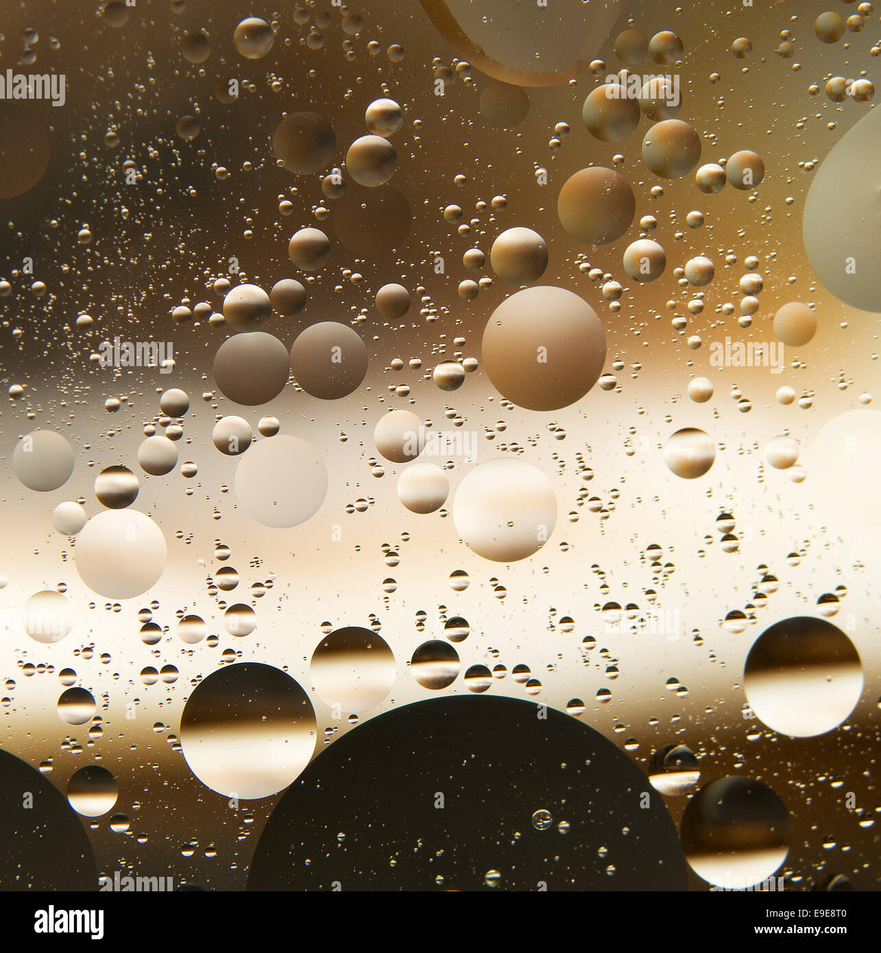 Water and oil. oil drops on water. abstract Stock Photo - Alamy