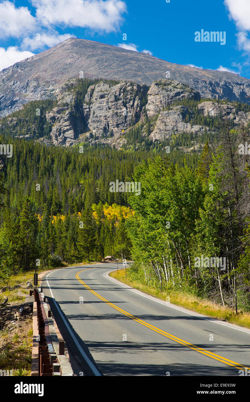 Bear Lake Road in Rocky Mountain National Park Colorado Stock Photo - Alamy