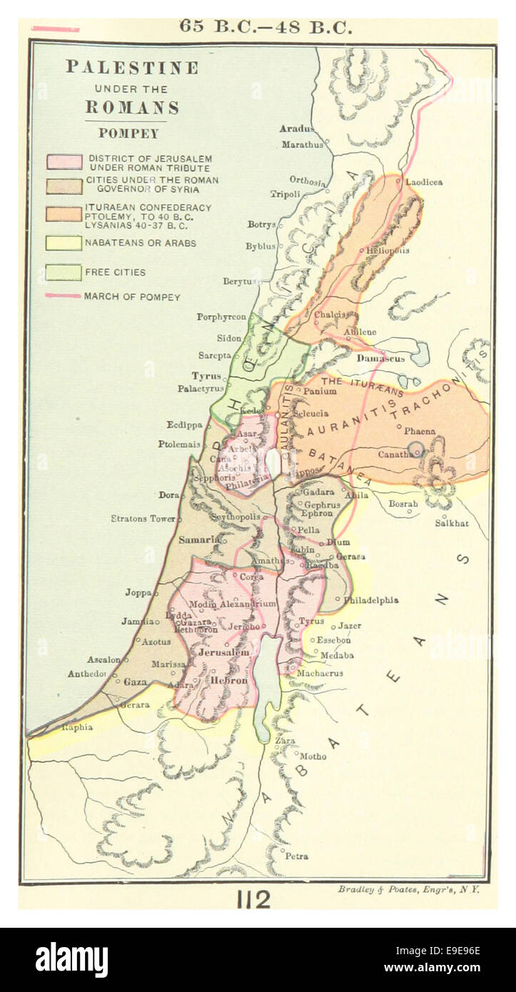 A 1899 illustration depicting Palestine during the Roman occupation ...