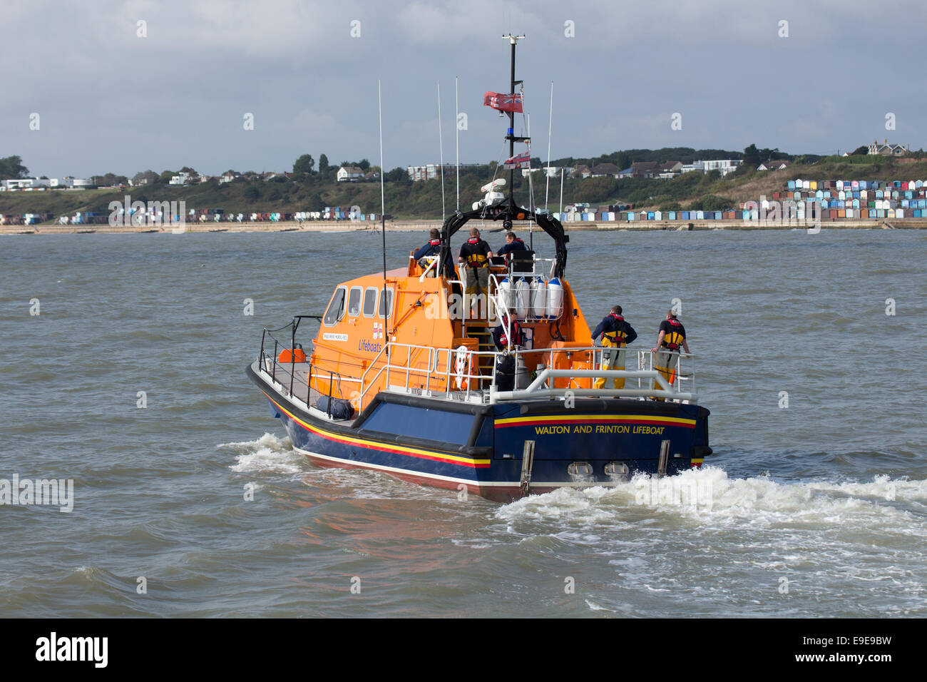 Walton & Frinton RNLI Tamar Class Lifeboat at sea on exercise Stock ...