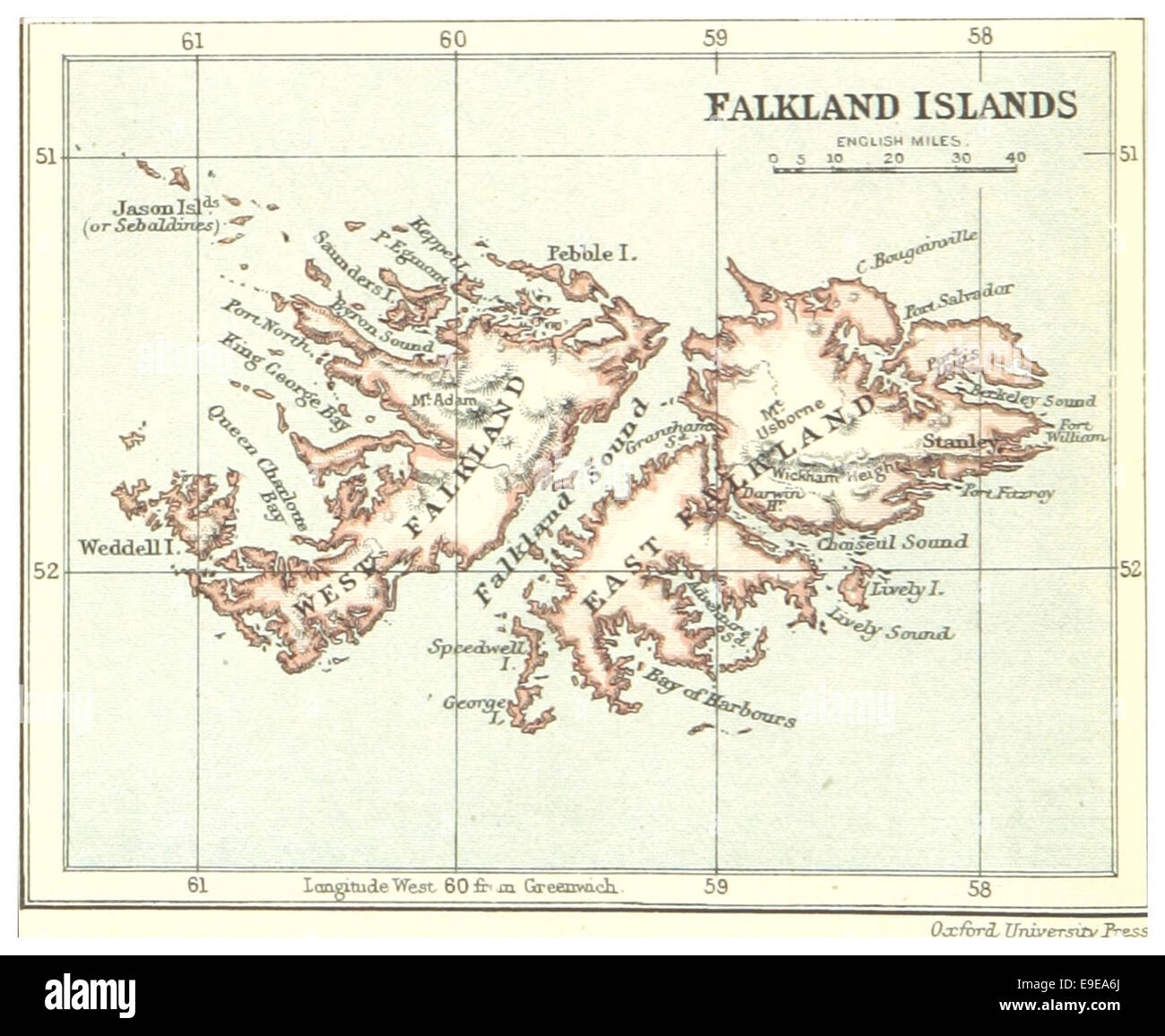 Falkland islands map hi-res stock photography and images - Alamy