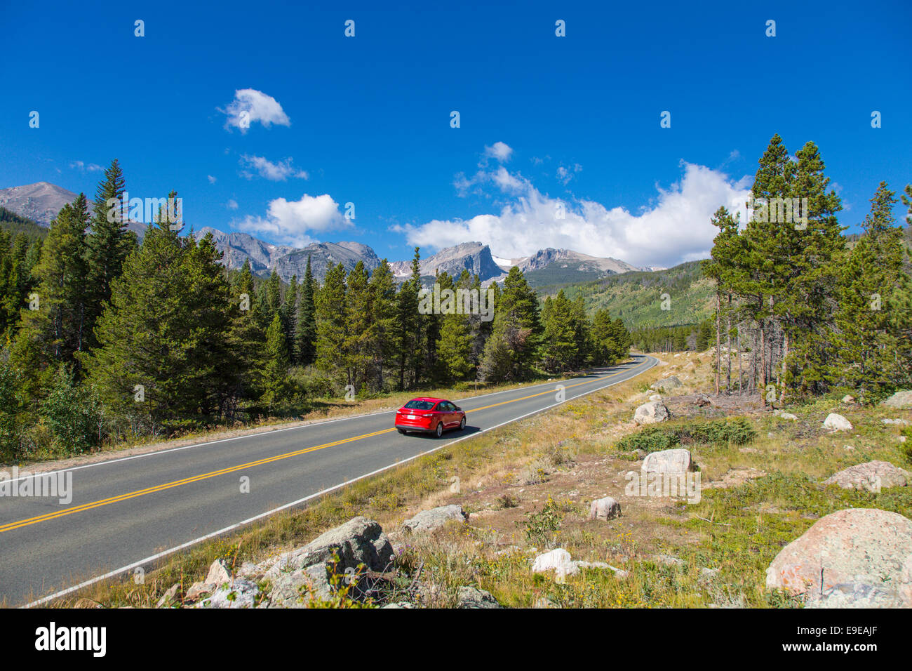 Bear Lake Road in Rocky Mountain National Park Colorado Stock Photo - Alamy