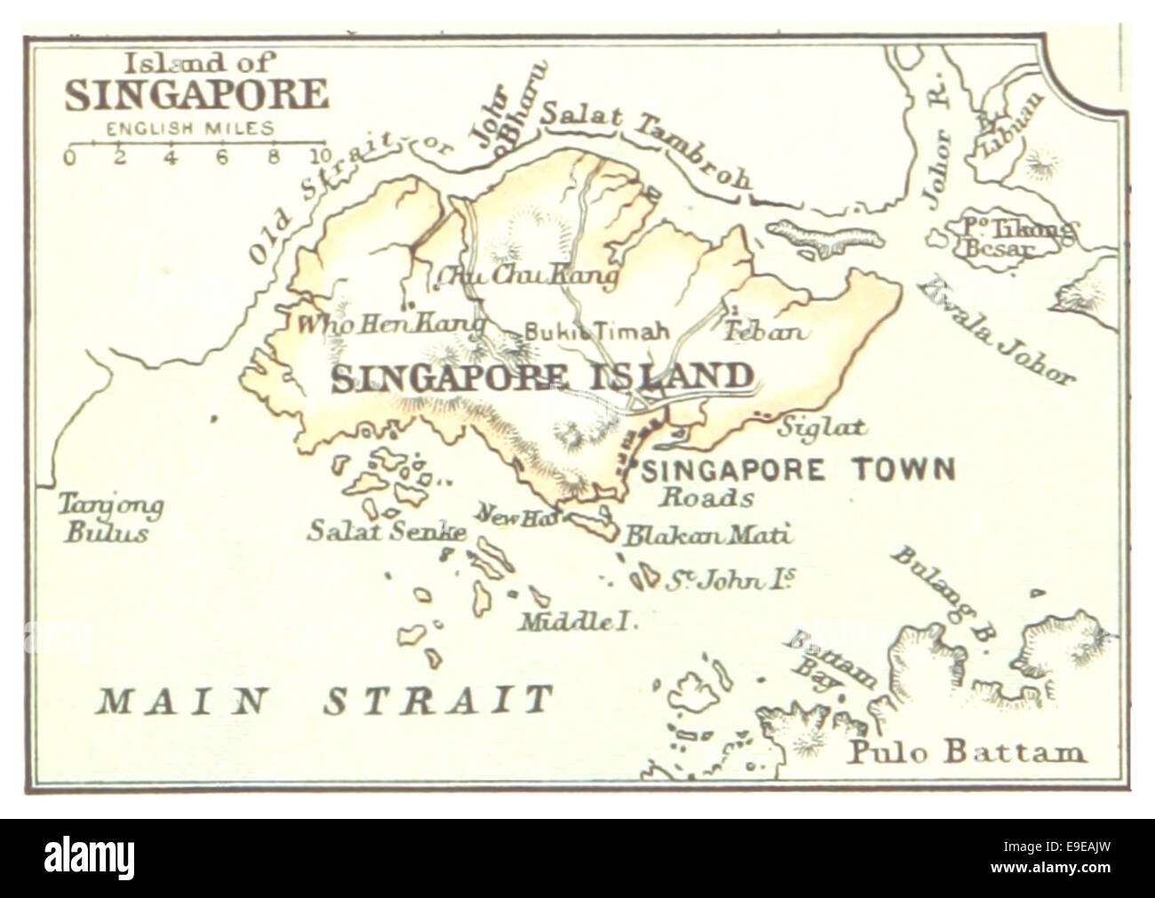 This 1888 map of Singapore highlights the island’s layout and key ...