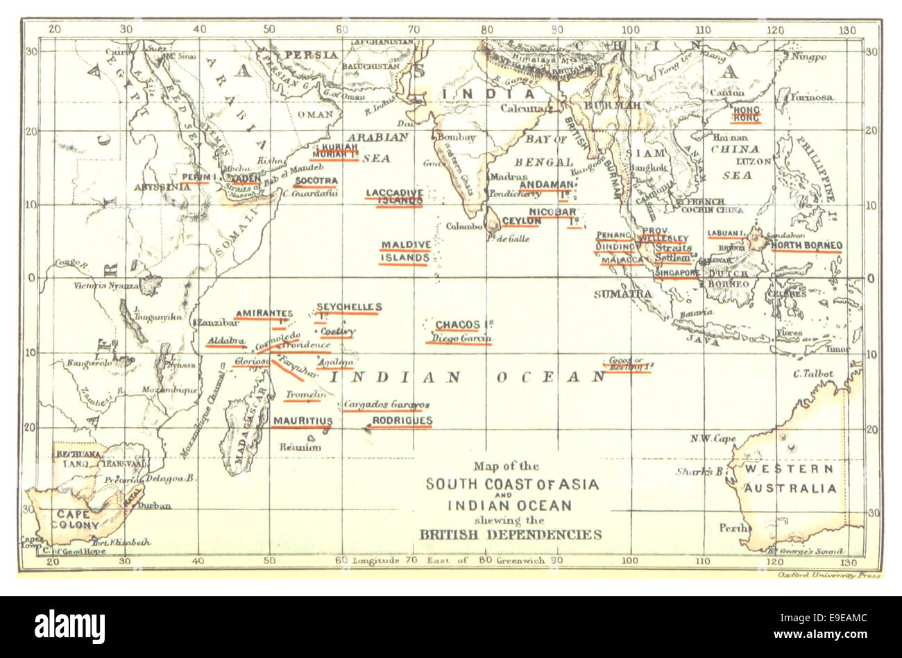 British indian empire map hi-res stock photography and images - Alamy