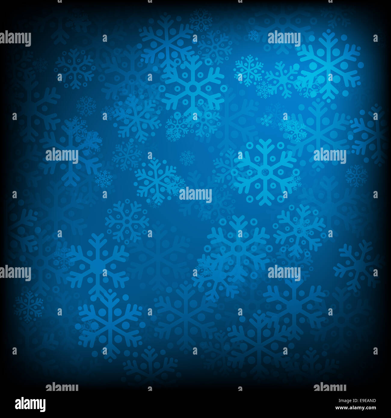 Abstract blue christmas background with snowflakes Stock Photo - Alamy