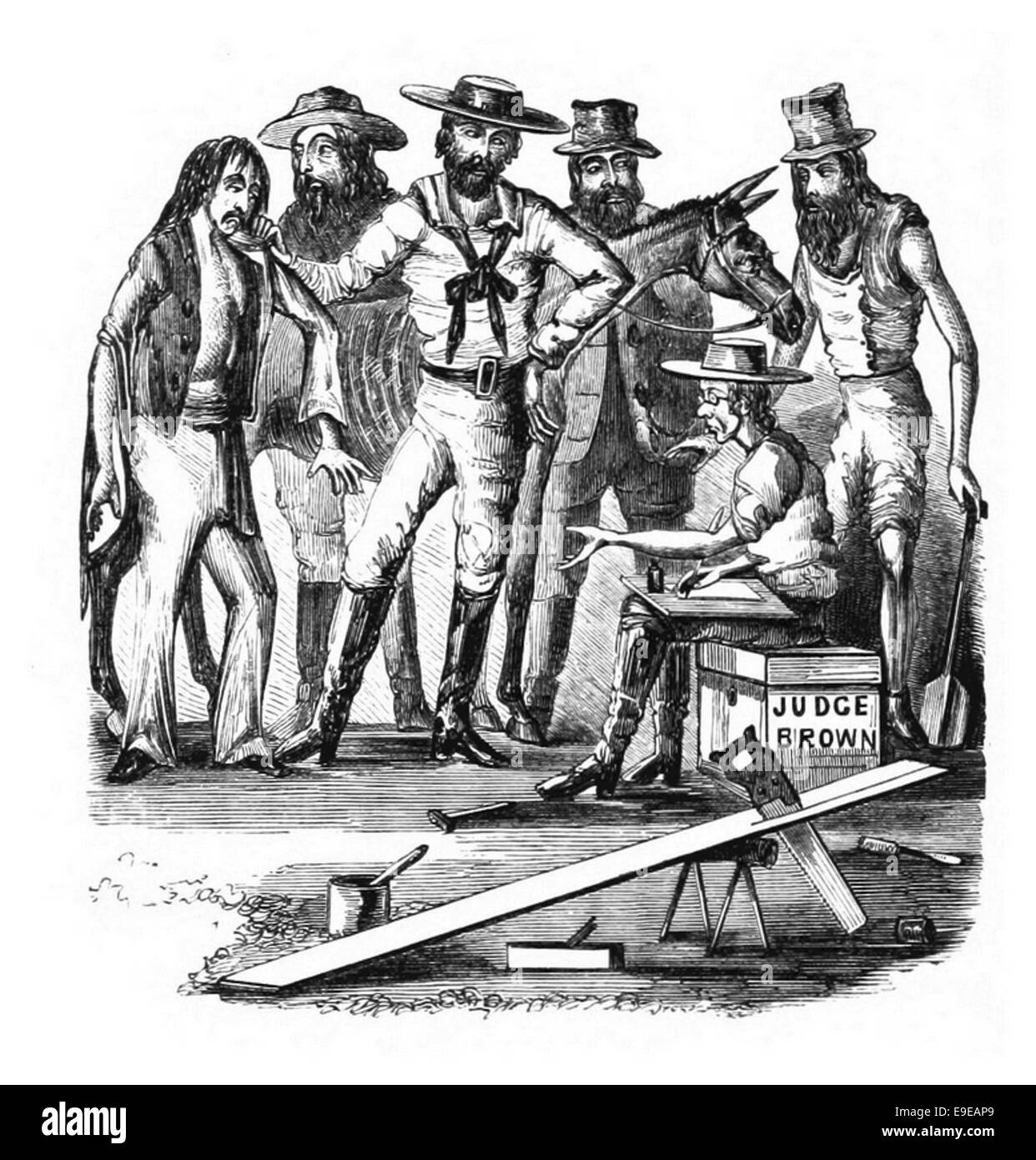 Vintage judge illustration hi-res stock photography and images - Alamy