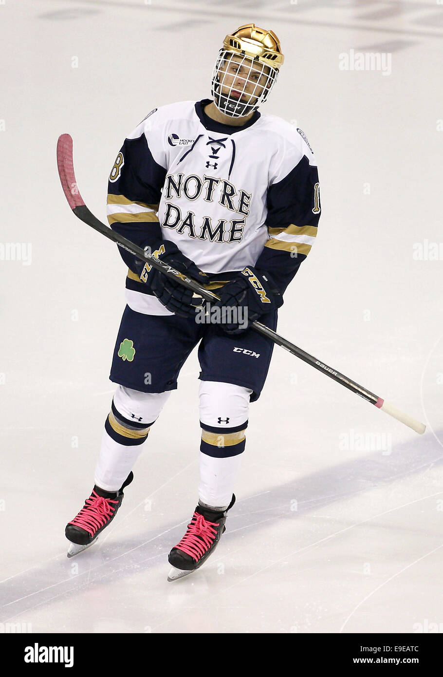 South Bend, Indiana, USA. 25th Oct, 2014. Notre Dame center Jake Evans ...