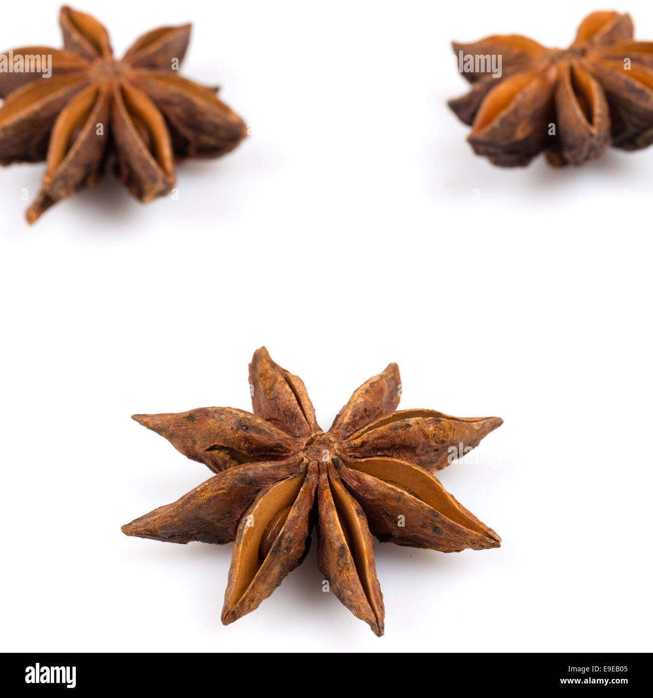 Stars of anise isolated on white background Stock Photo - Alamy