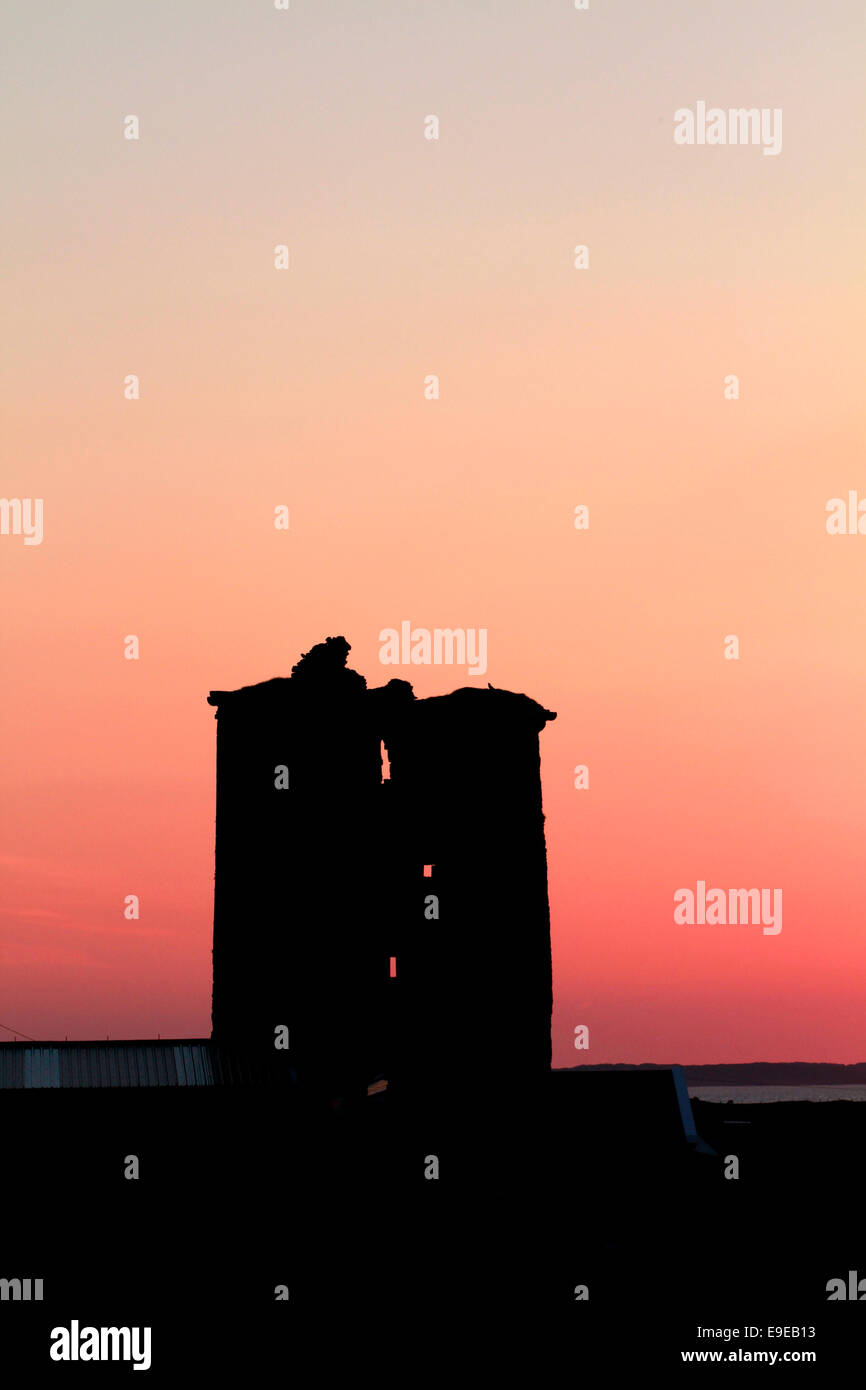 Renvyle Castle at sunset, Renvyle, Connemara, County Galway, Ireland ...