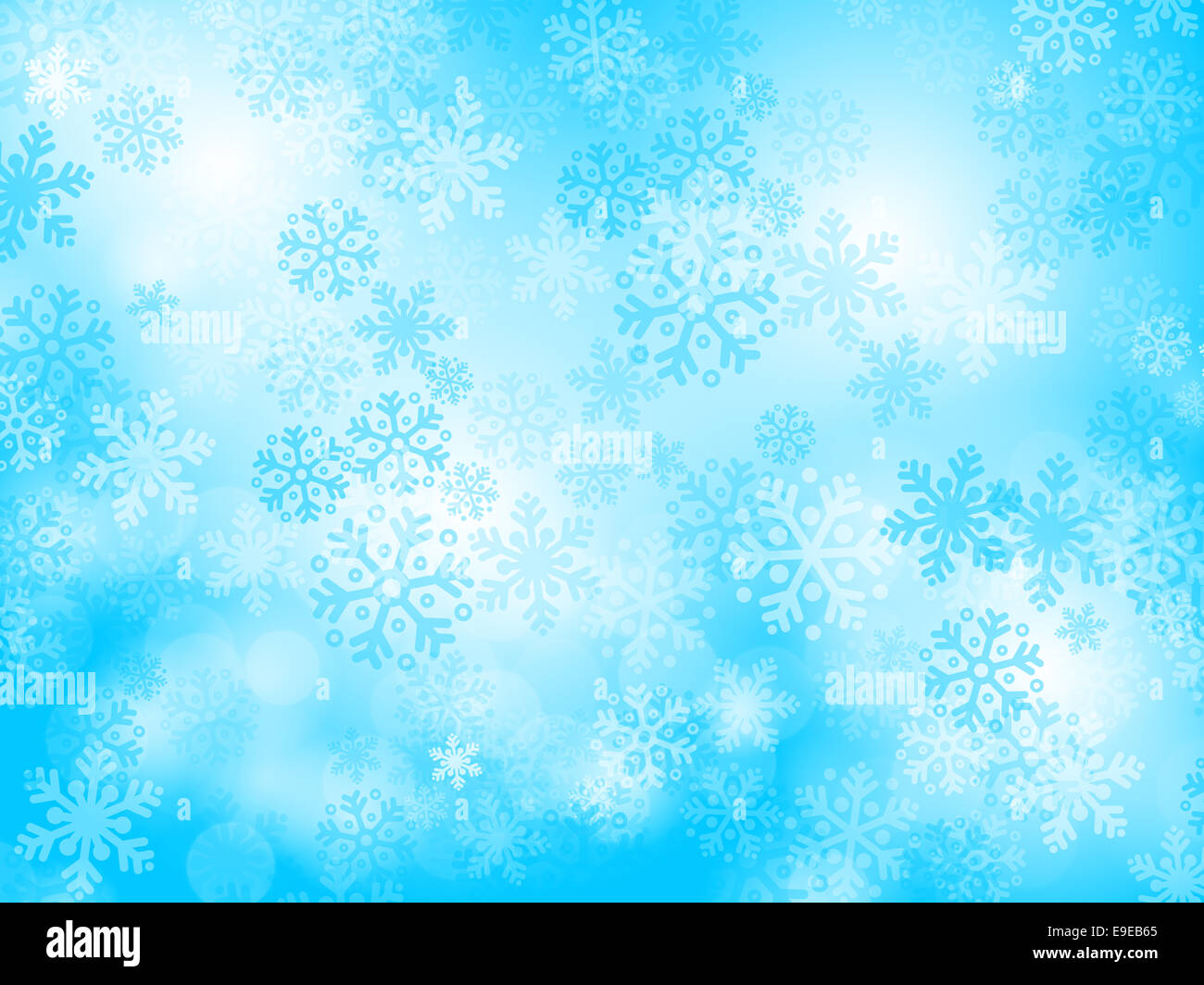 Abstract blue christmas background with snowflakes Stock Photo - Alamy