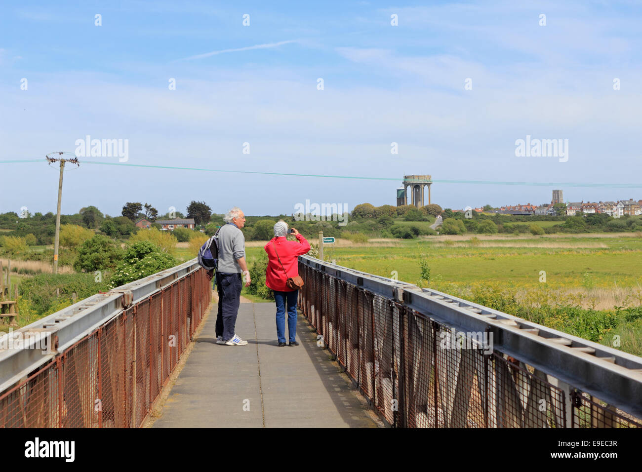 The old railway bridge now a footbridge crossing the River Blythe ...