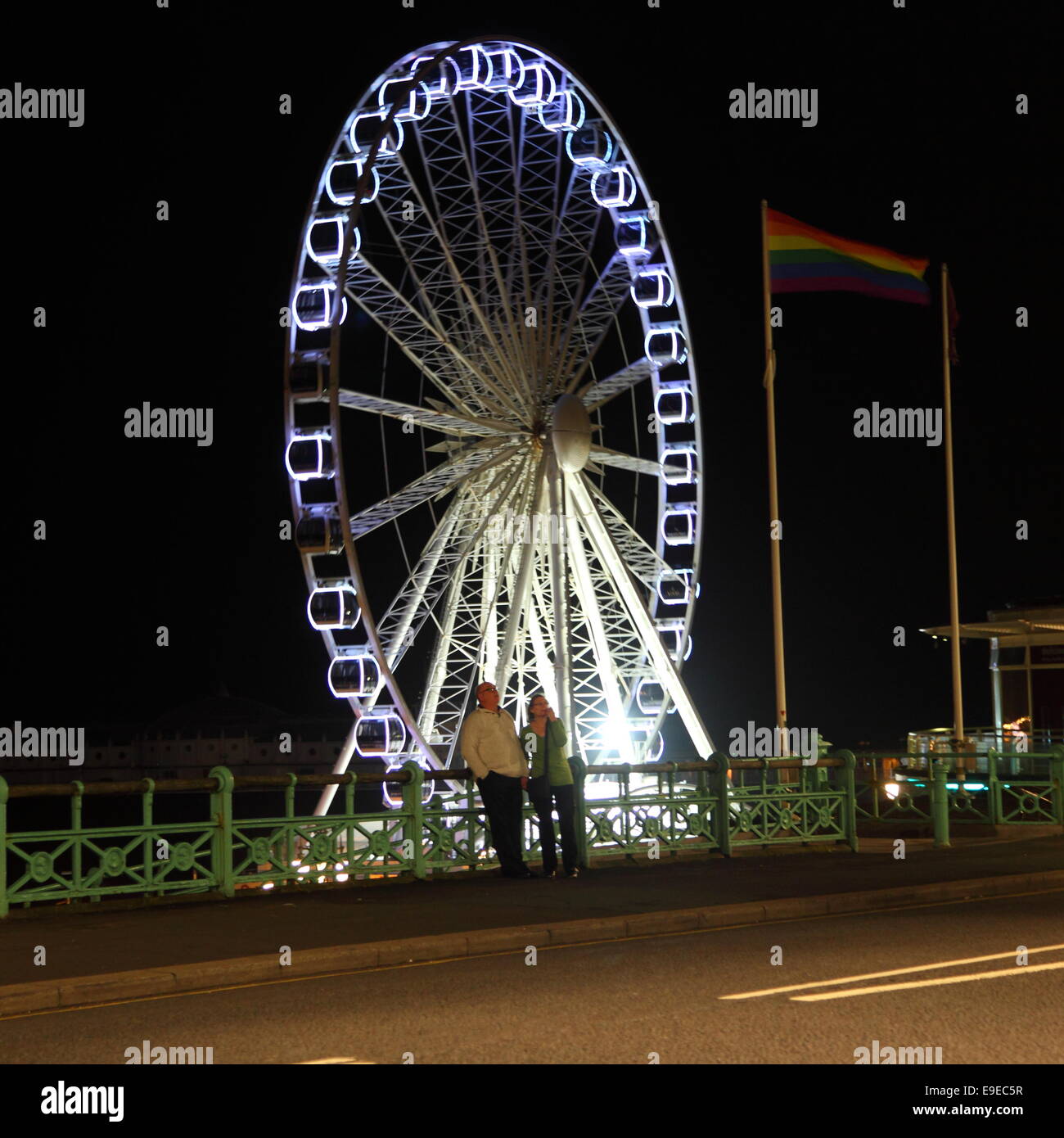 Brighton wheel at night Stock Photo - Alamy