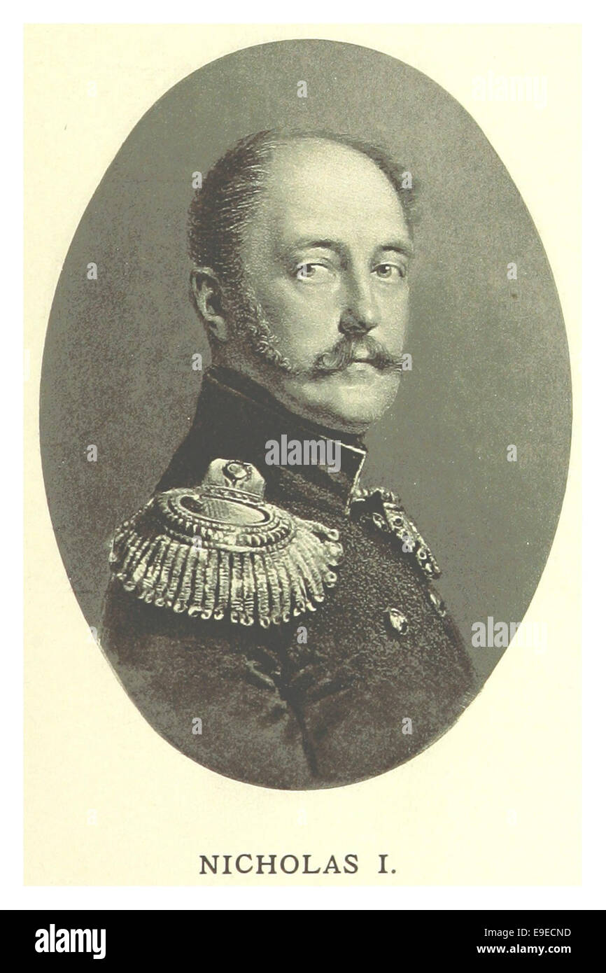 An 1894 portrait of Nicholas I of Russia, depicted in a detailed ...