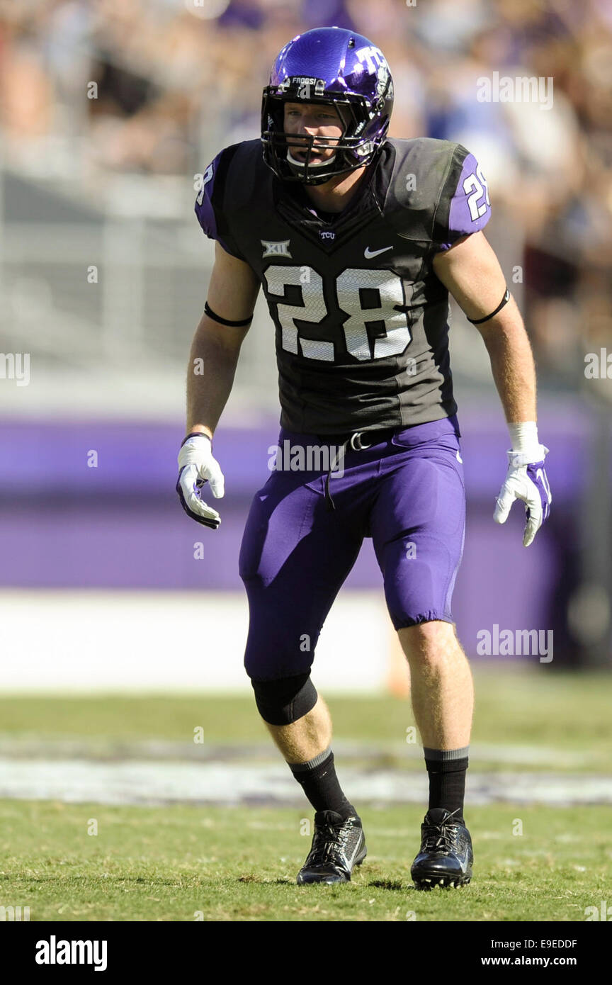 TCU Horned Frogs safety Geoff Hooker (28) in action against Texas Tech ...