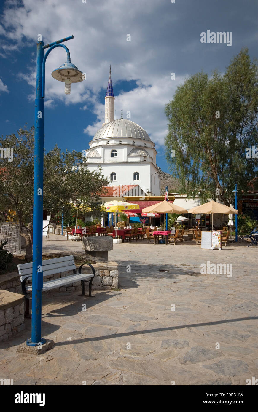 Mosque in the town square of Bozburun, Turkey Stock Photo - Alamy