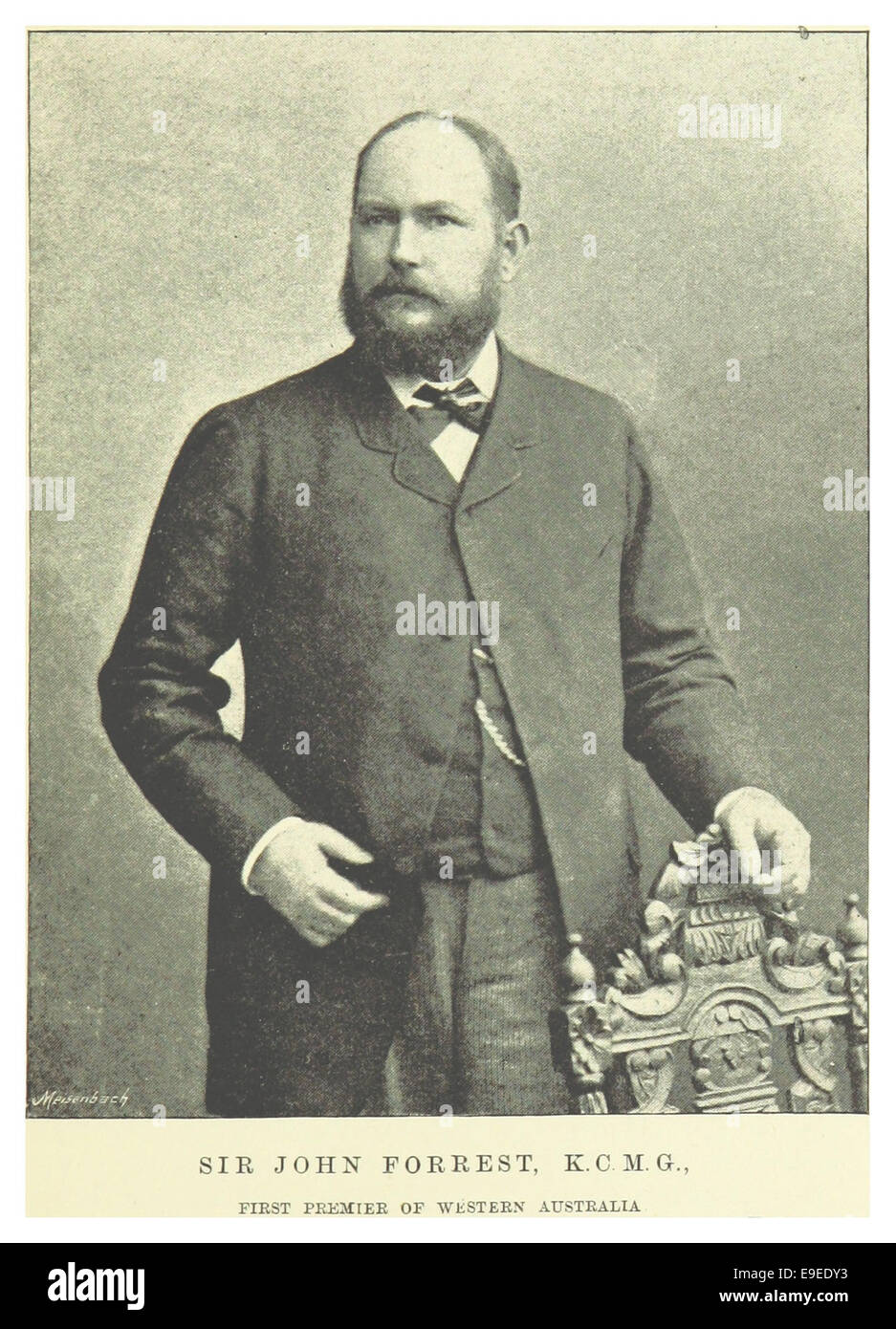 A 1894 illustration of Sir John Forrest, the first Premier of Western ...