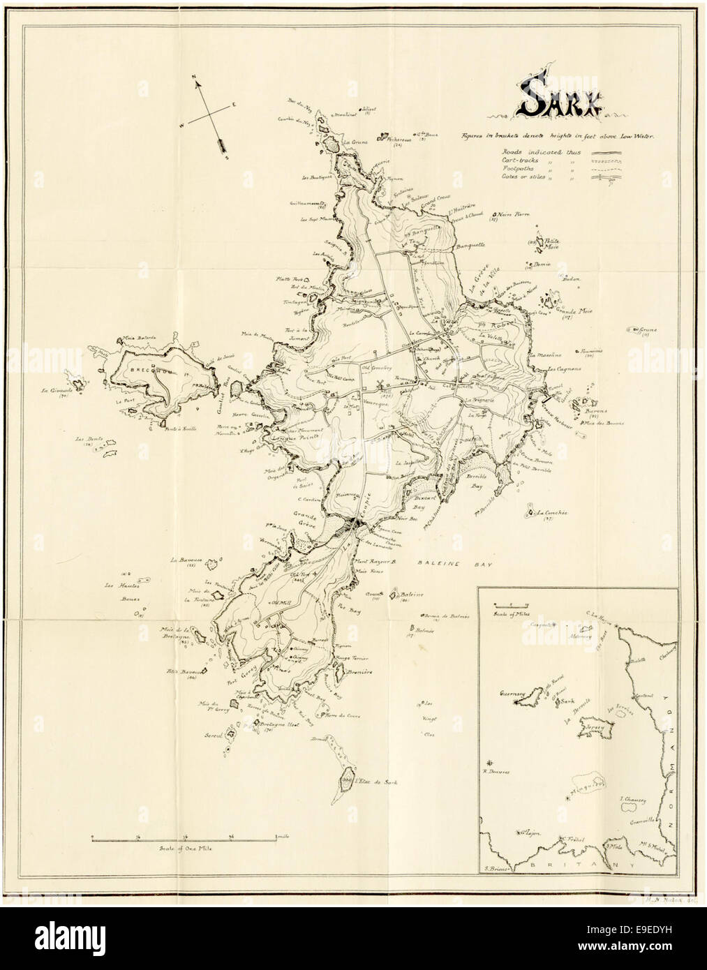 MH1897 A Guide to SARK Island 02 Stock Photo - Alamy