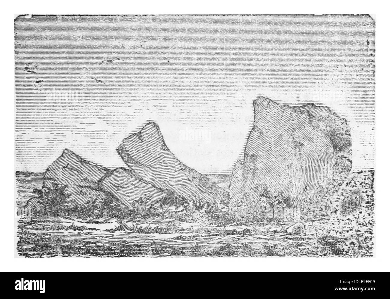 A 1879 map or illustration titled *Trozo Errático* (Erratic Block ...