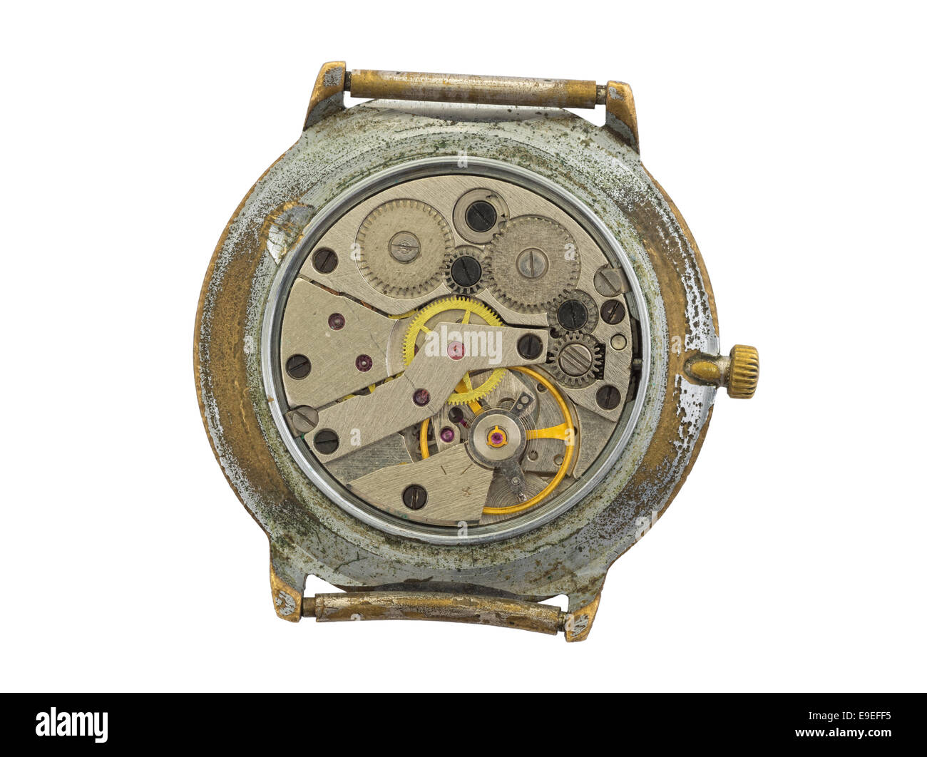 Very old watch isolated on a white background Stock Photo - Alamy