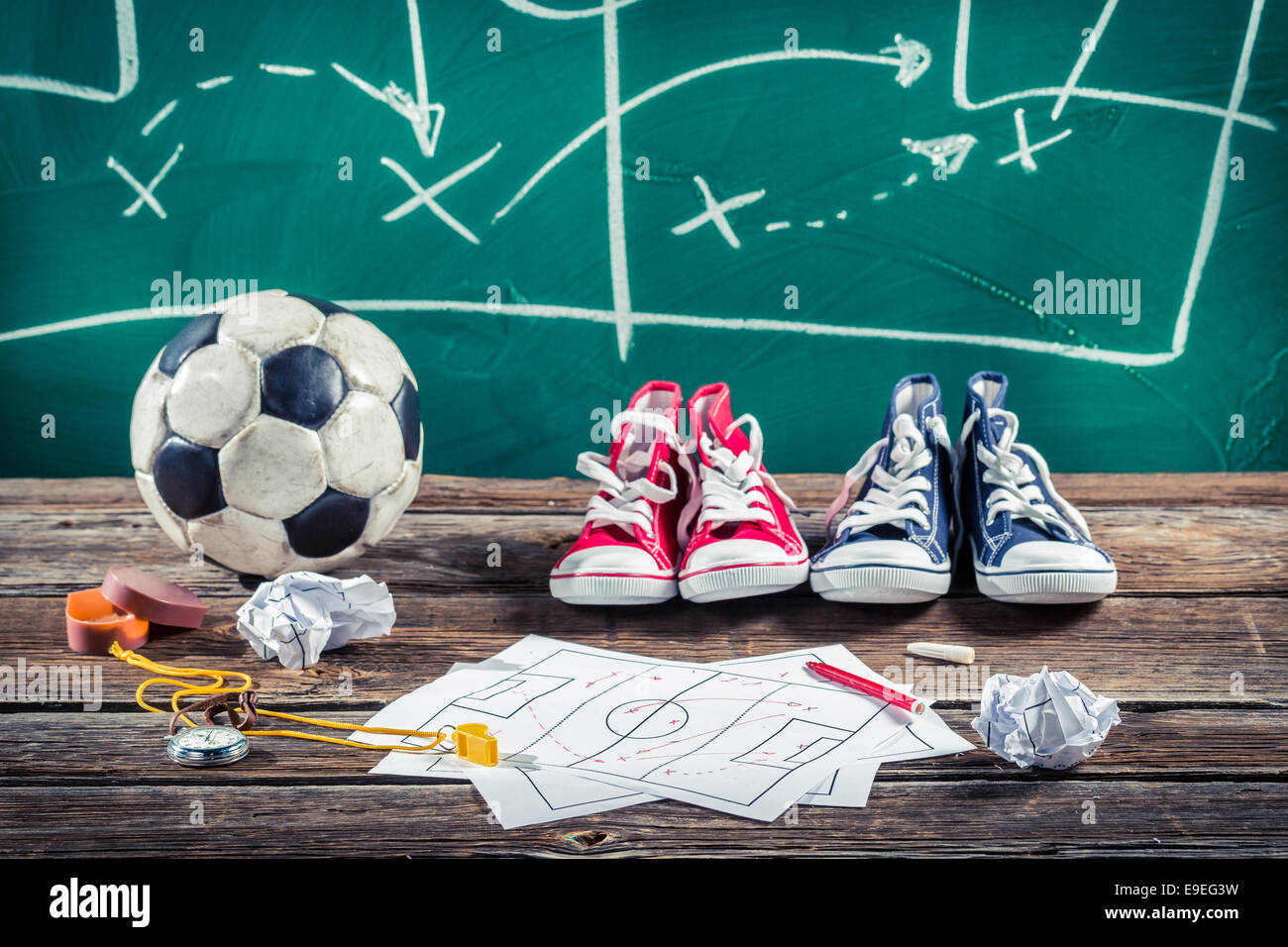 Strategy to win the match Stock Photo - Alamy