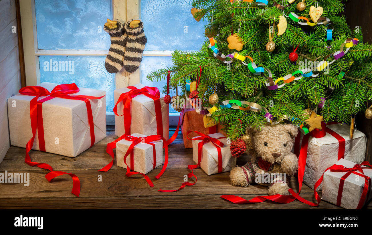 Enjoy your Christmas in rural cottage Stock Photo - Alamy