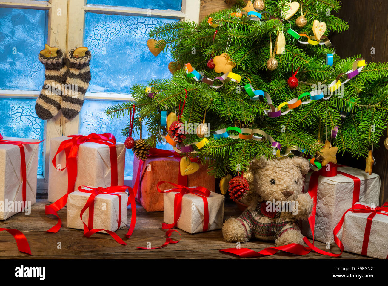 Enjoy your Christmas in rural cottage Stock Photo - Alamy