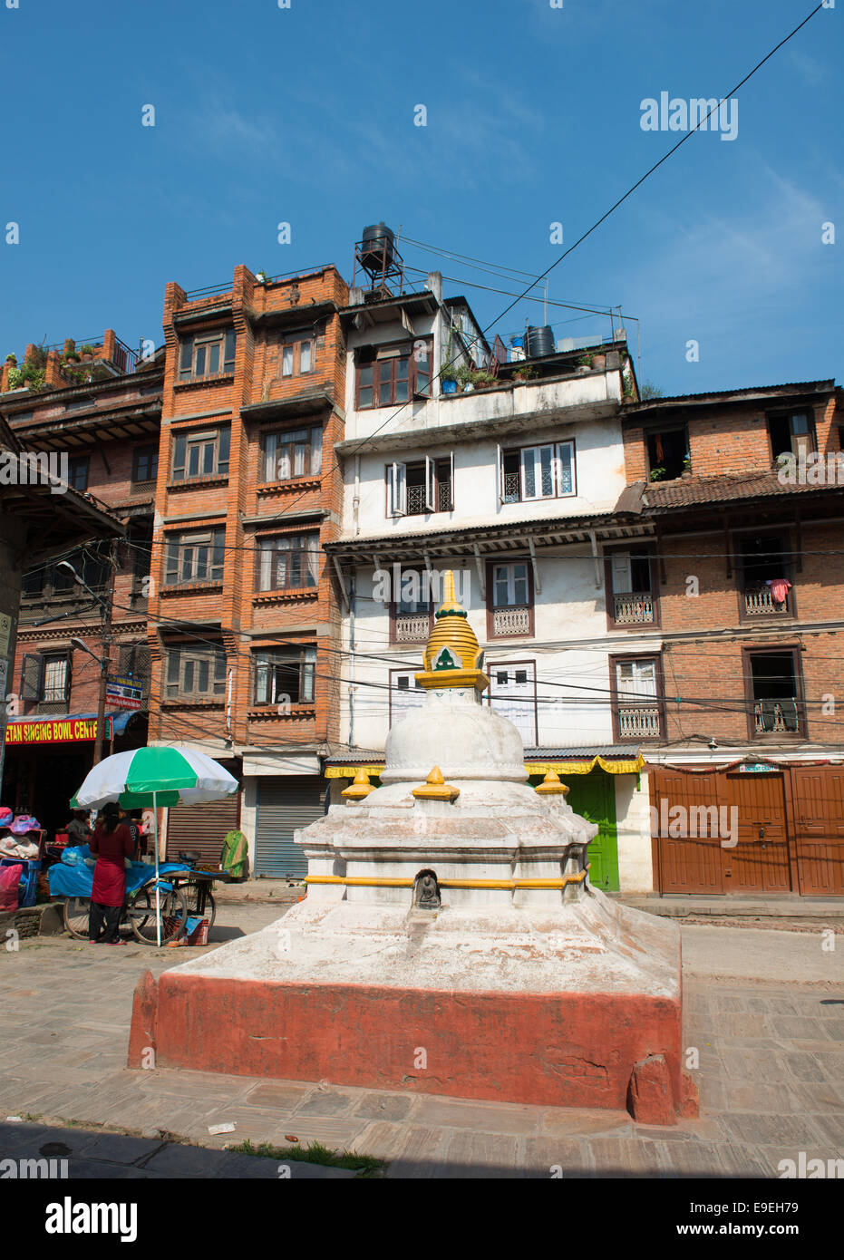 Small street stupa near Patan Durbar Square on 10 May 2014. It has been ...