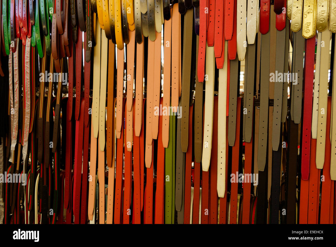 Belts of many colours and sizes Stock Photo - Alamy