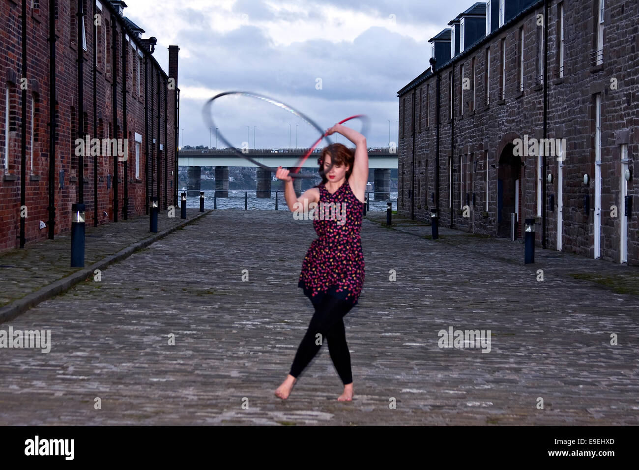 Claire Nicoll Hula Hoop dancing on a cold and windy October afternoon ...