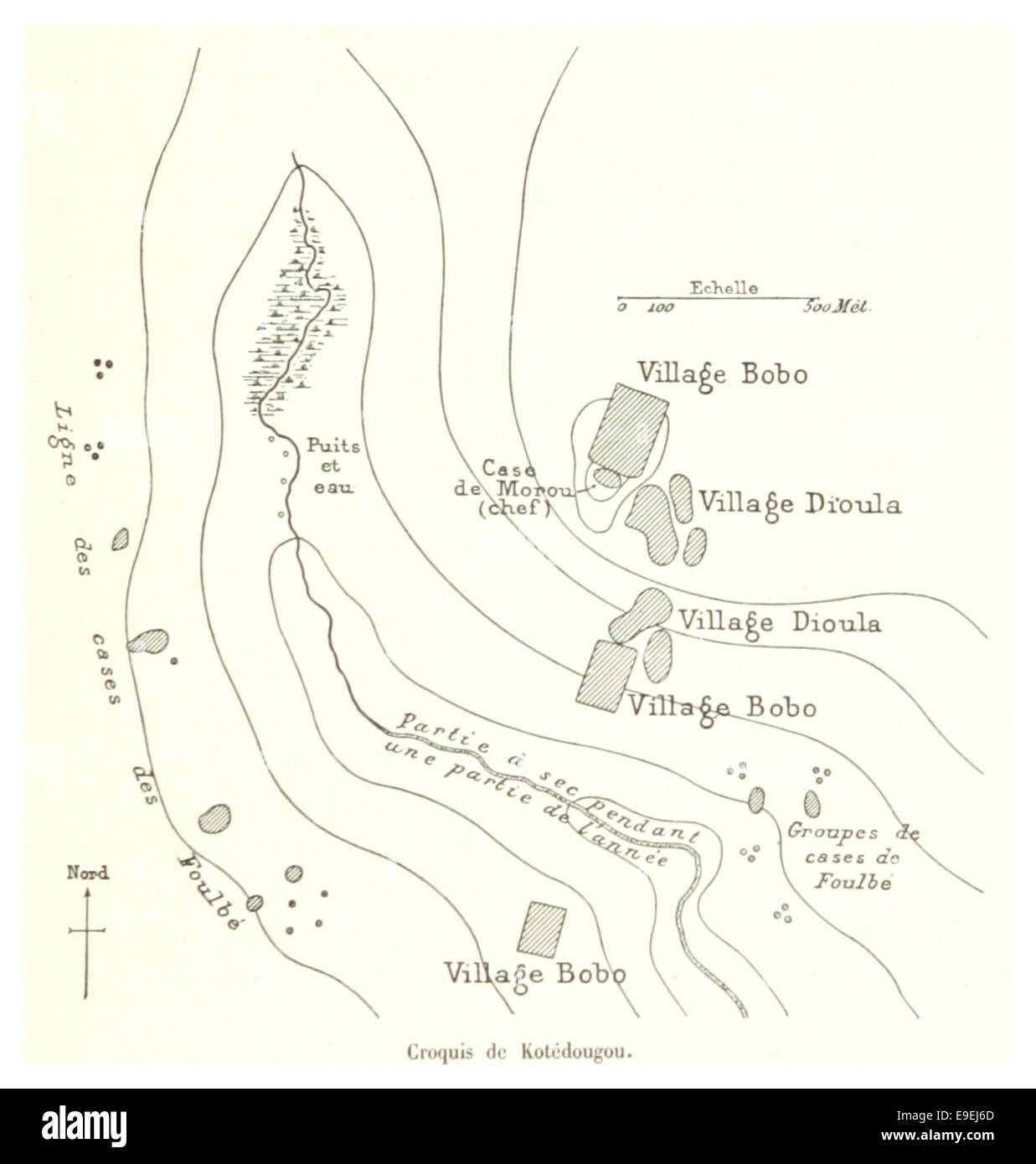 This image from the book *Croquis de Kotédougou* offers a sketch or ...