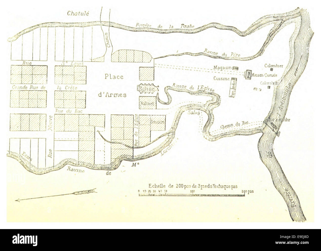 This historical map illustrates the layout of the city of Saint-Marc ...