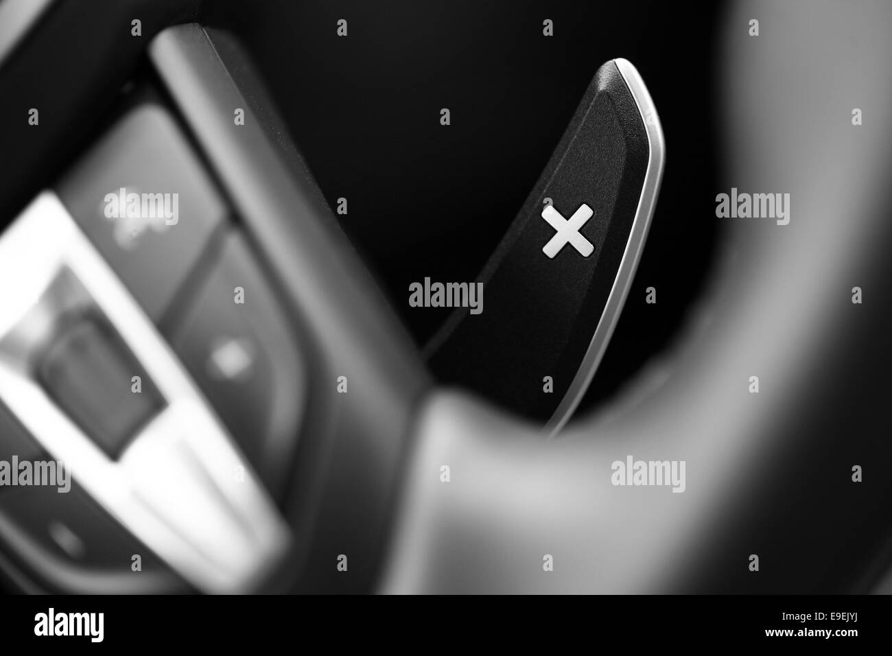 Gear lever on steering wheel hi-res stock photography and images - Alamy