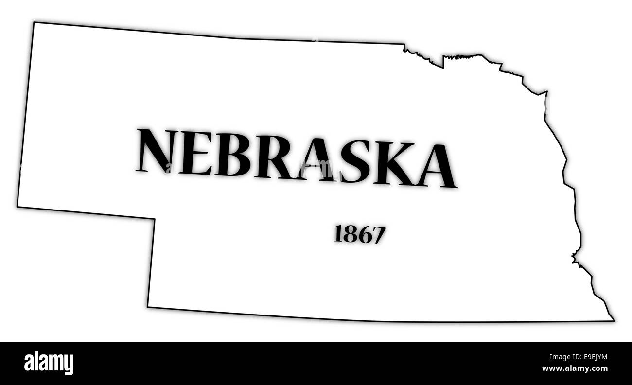 Nebraska outline vector hi-res stock photography and images - Alamy