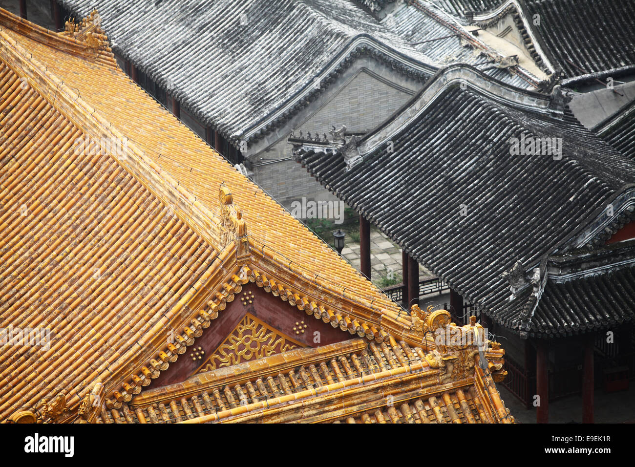 Color picture of some traditional Chinese roof tops Stock Photo - Alamy