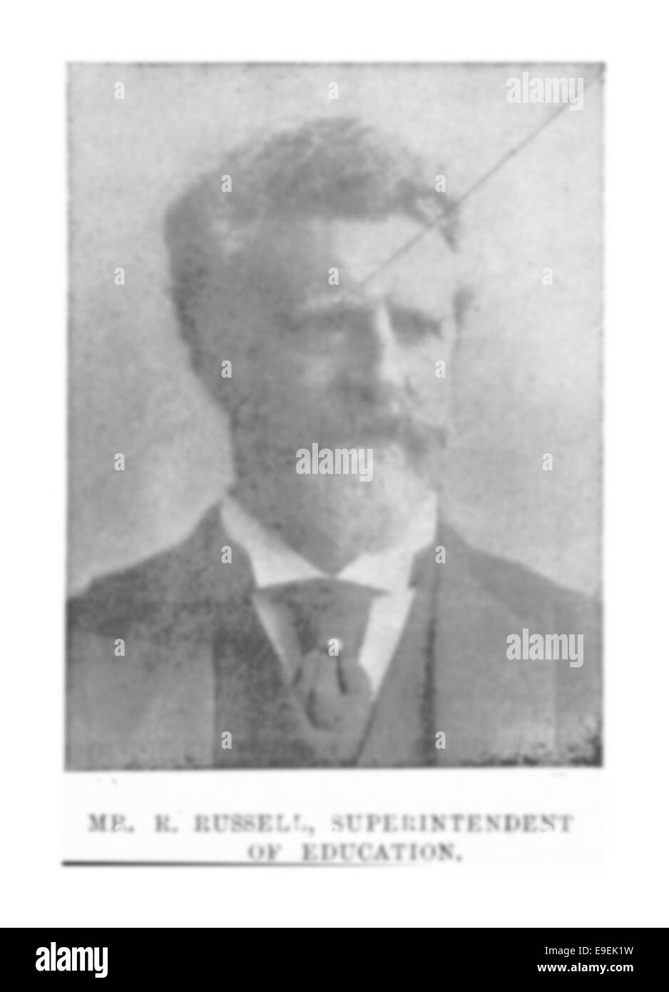 An 1898 photograph of R. Russell, serving as Superintendent of ...