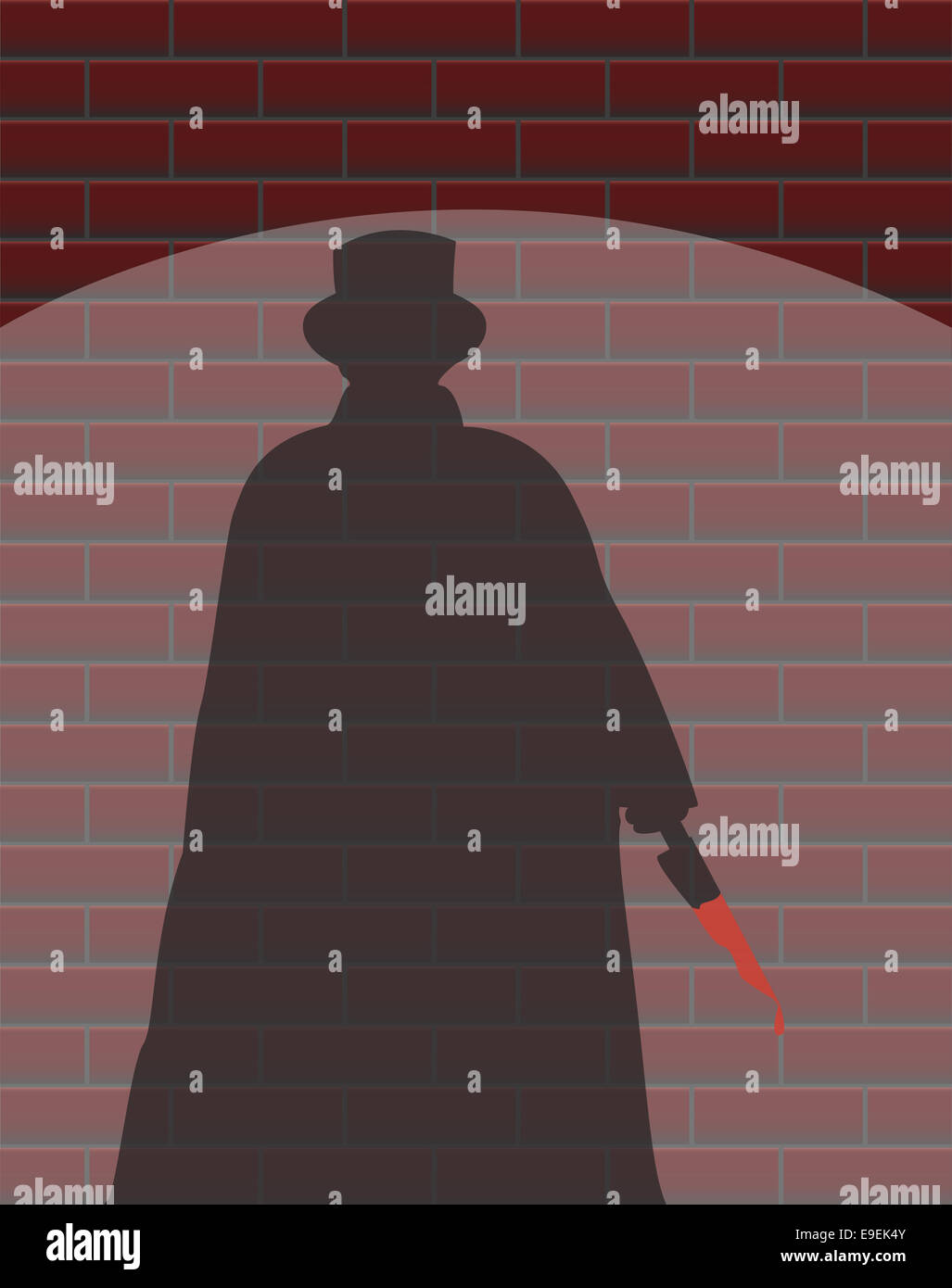 A Jack The Ripper Wall Spotlight Shadow Design Background Stock Photo ...