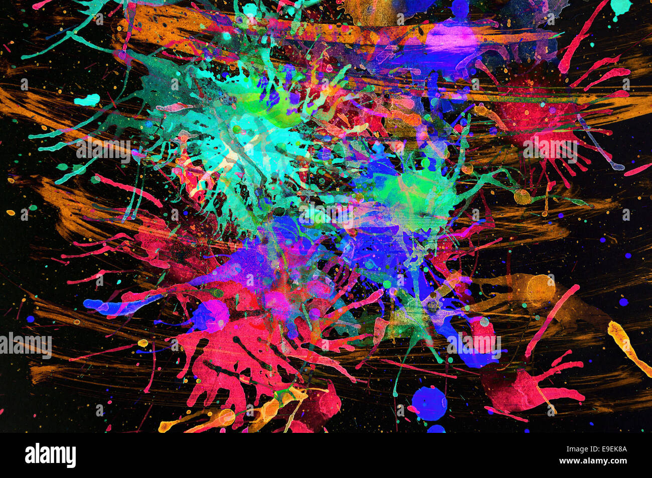 abstract multi color on black background Stock Photo - Alamy